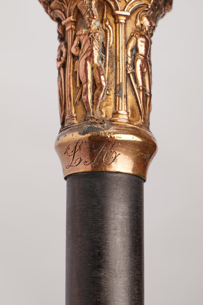 Metal Handle Walking Stick, Austria, 1910 For Sale at 1stDibs