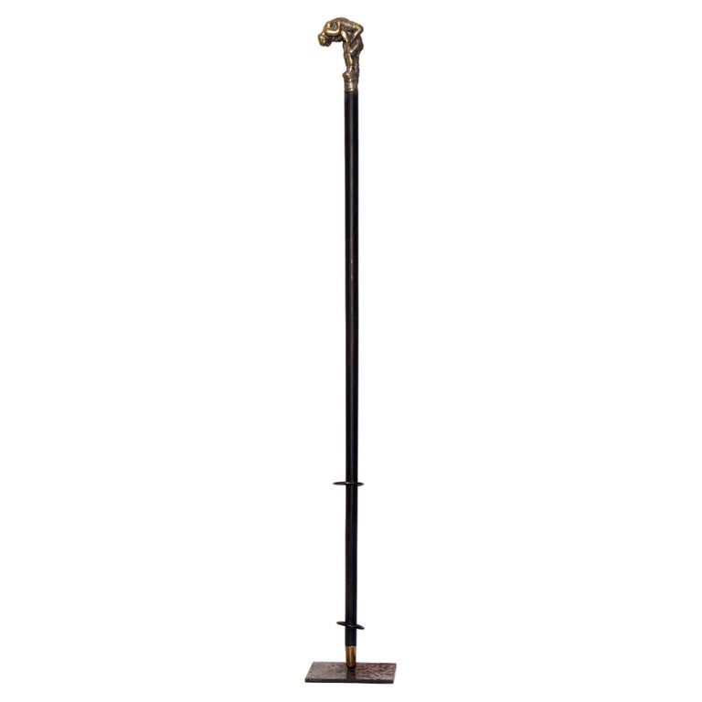 Metal Handle Walking Stick, France, 1900 For Sale at 1stDibs