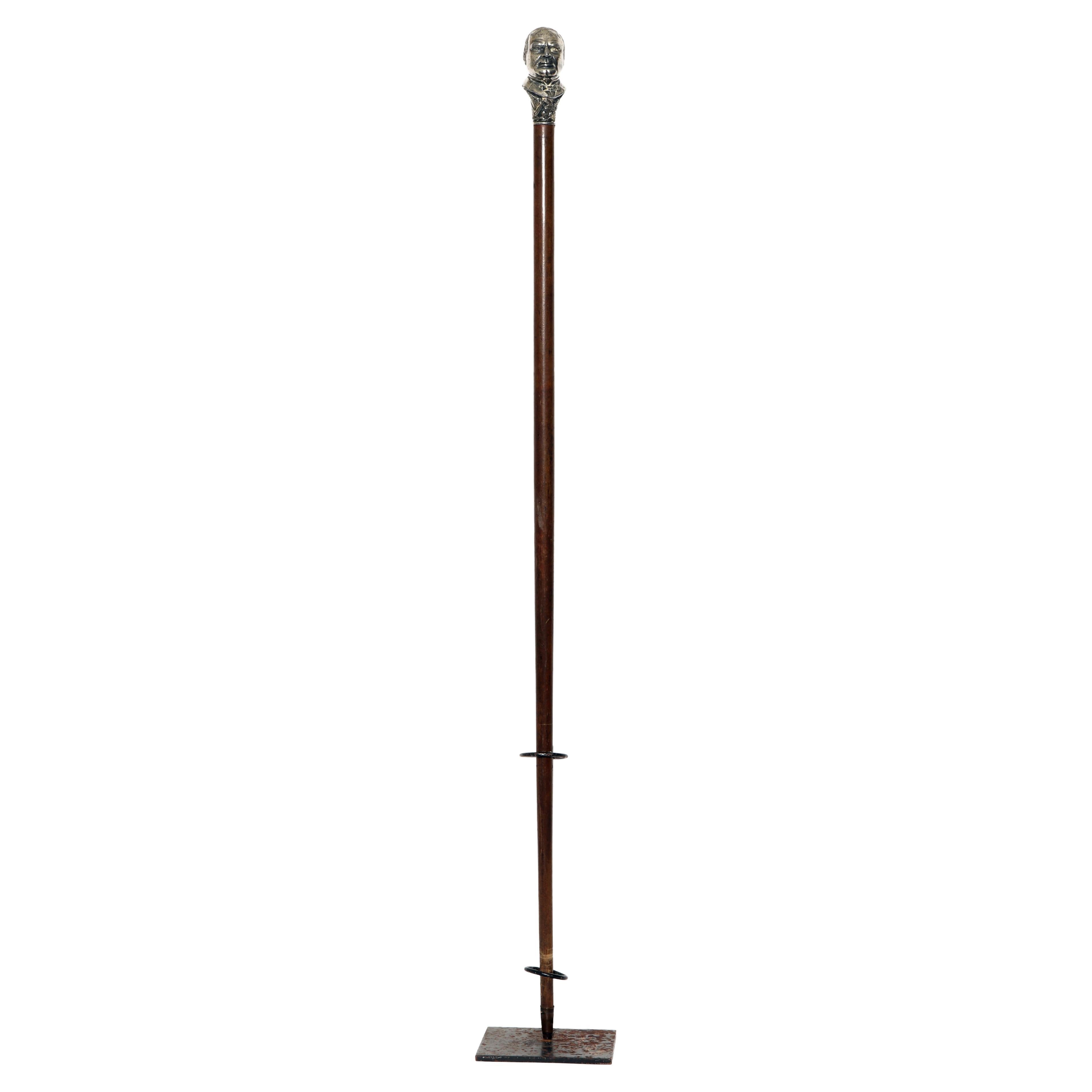 Silver handle walking stick, signed Brigg, London 1920. For Sale at 1stDibs
