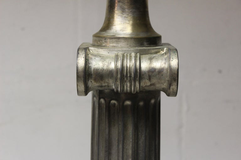 Metal Ionic Column Table Lamp at 1stDibs