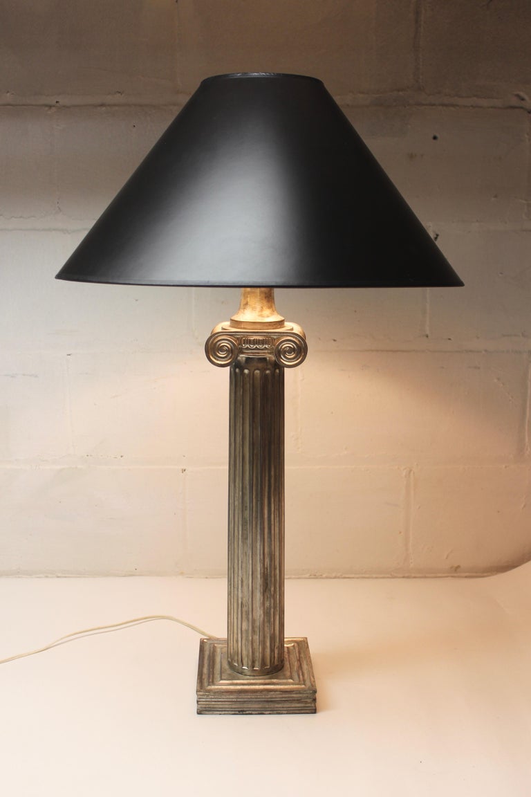 Metal Ionic Column Table Lamp at 1stDibs