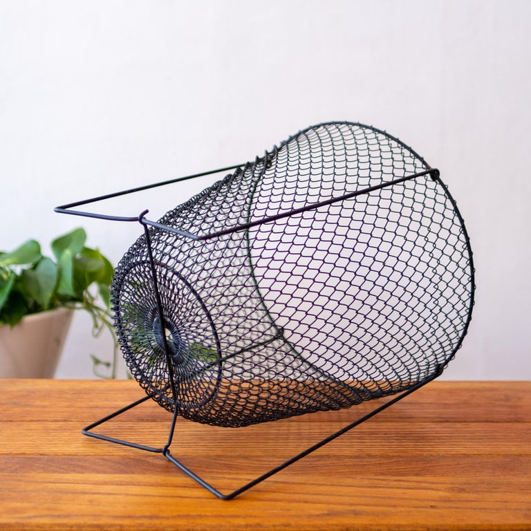 Metal Japanese Net Waste Paper Basket at 1stDibs