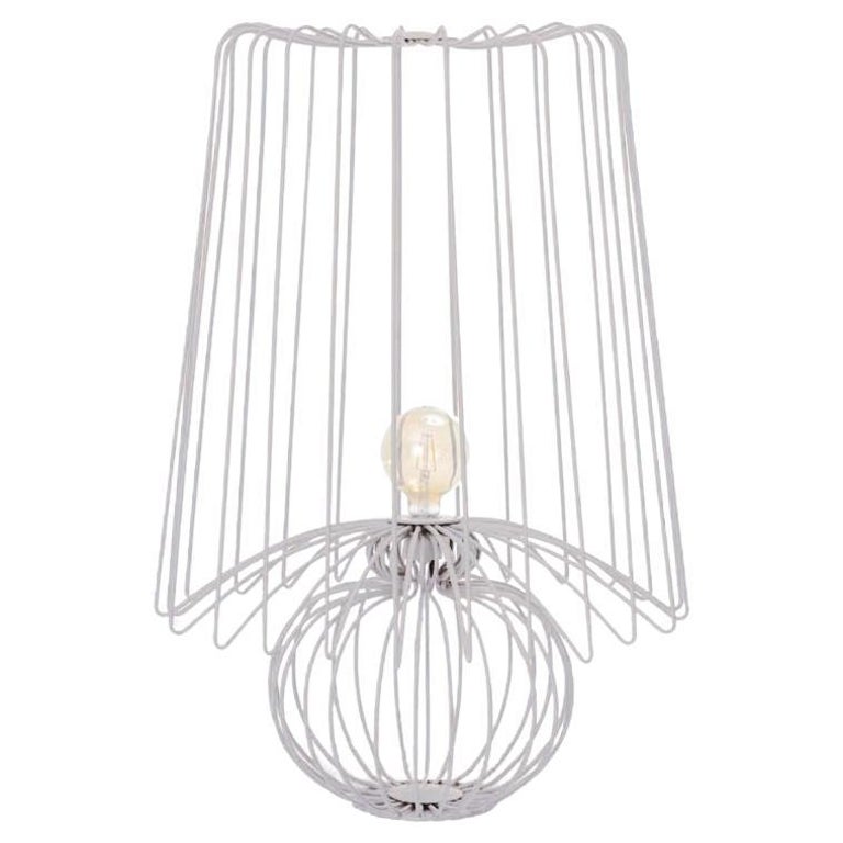 Metal Lamp Mini Koy in Off White, height 31.5 in For Sale at 1stDibs