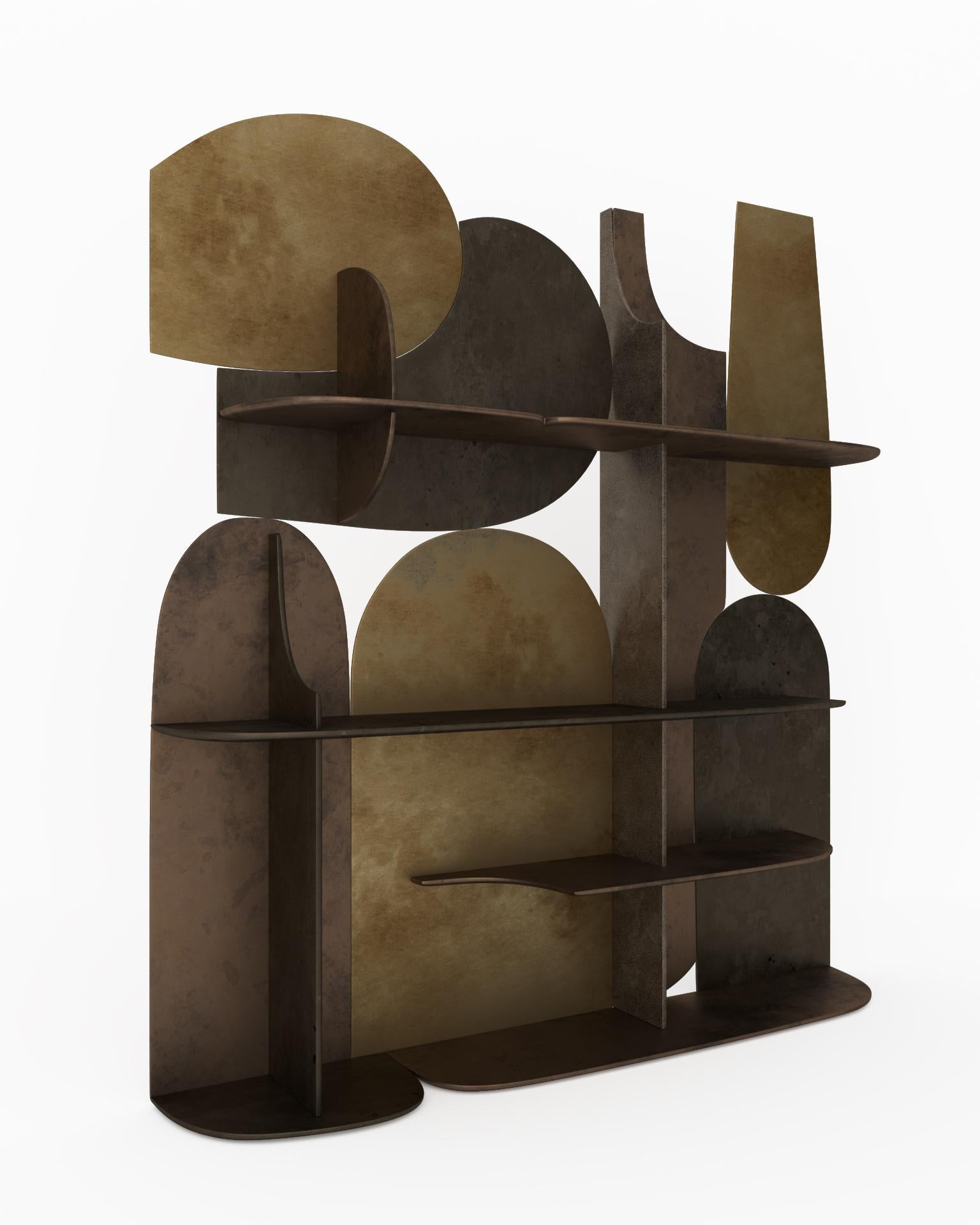 Metal Mimas Bookshelf by Matteo Cibic for Delvis Unlimited For Sale at 1stDibs