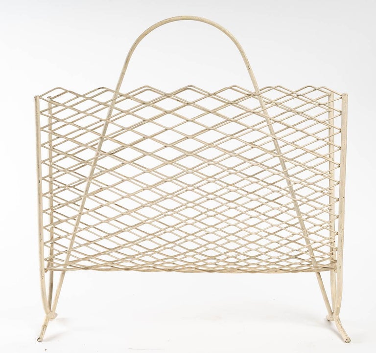 Metal Newspaper Holder, 1950s For Sale at 1stDibs