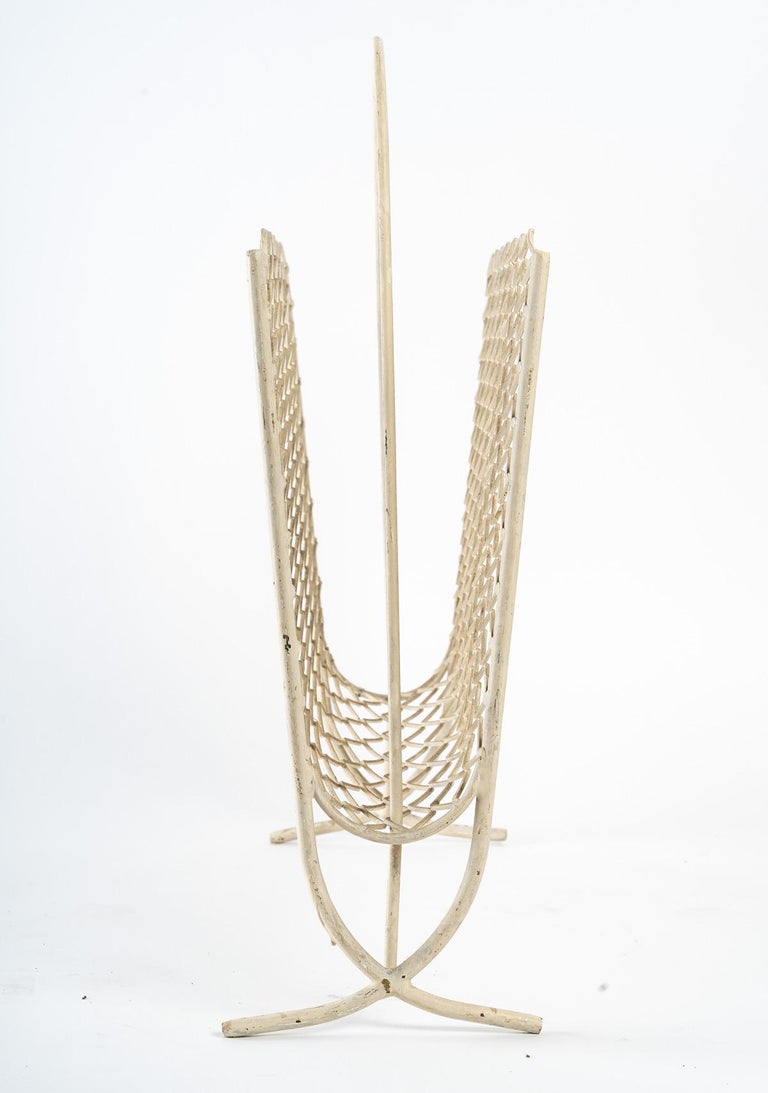 Metal Newspaper Holder, 1950s For Sale at 1stDibs