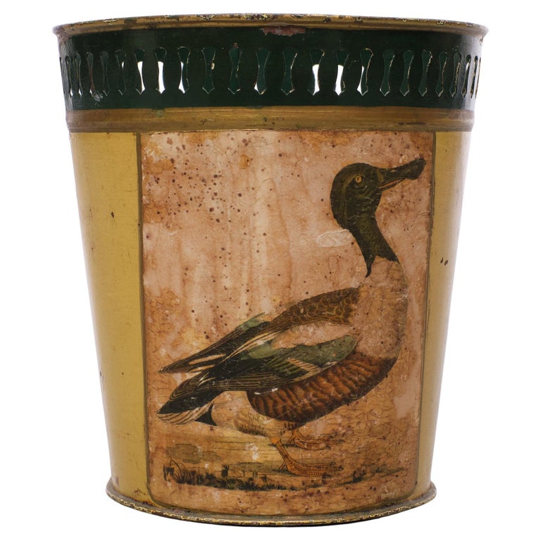 Metal Paper Basket Duck, England, 1950s at 1stDibs