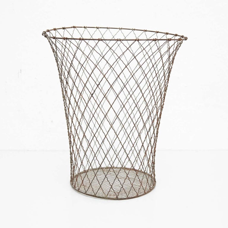 Metal Paper Bin, circa 1940 For Sale at 1stDibs