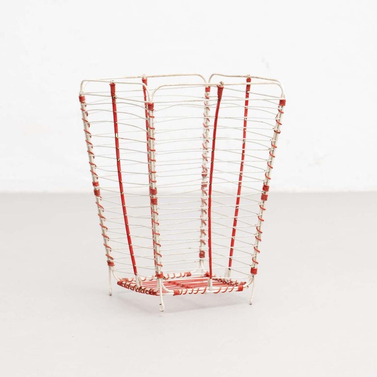 Metal Paper Bin, circa 1940 For Sale at 1stDibs