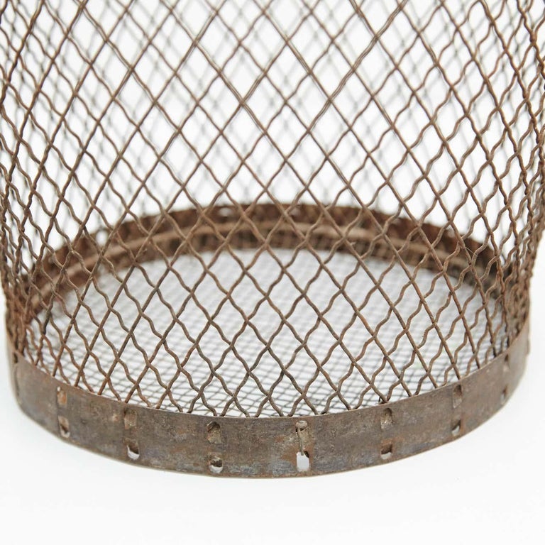 Metal Paper Bin, circa 1940 For Sale at 1stDibs