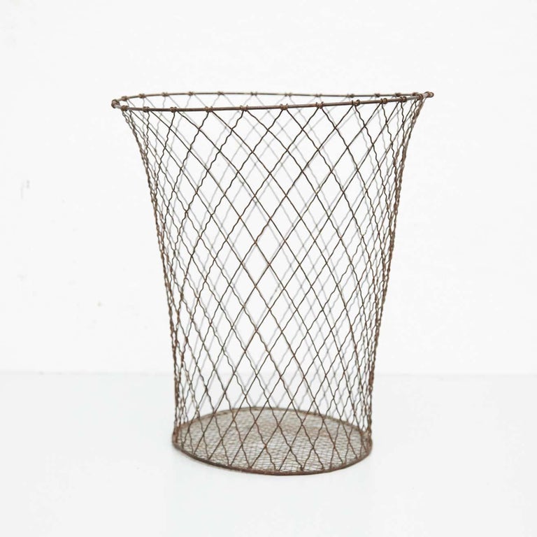 Metal Paper Bin, circa 1940 For Sale at 1stDibs