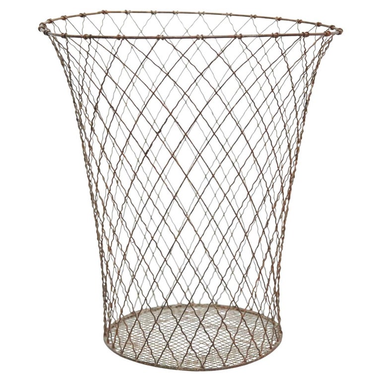 Metal Paper Bin, circa 1940 For Sale at 1stDibs