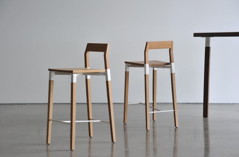 Metal Plated Oak Parkdale Bar Stool by Hollis and Morris For Sale at ...