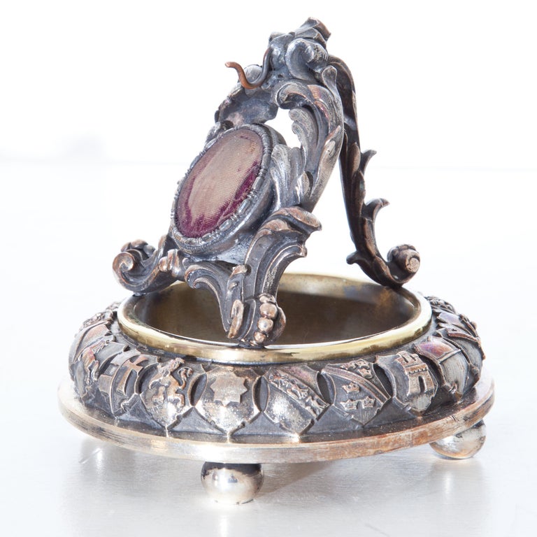 Metal Pocket Watch Stand with Coats of Arms German at 1stDibs | metal ...