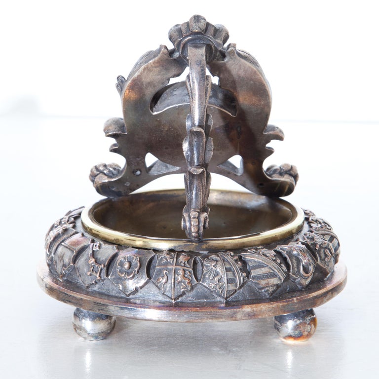 Metal Pocket Watch Stand with Coats of Arms German at 1stDibs | metal ...