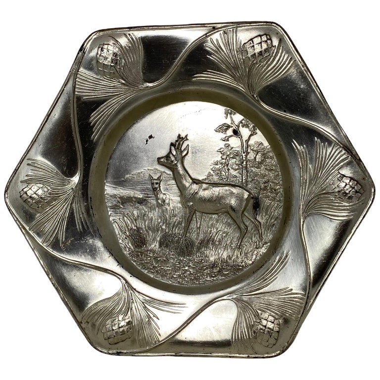 Metal Roe Deer Wall Decoration Plate Vintage, German, 1900s For Sale at ...