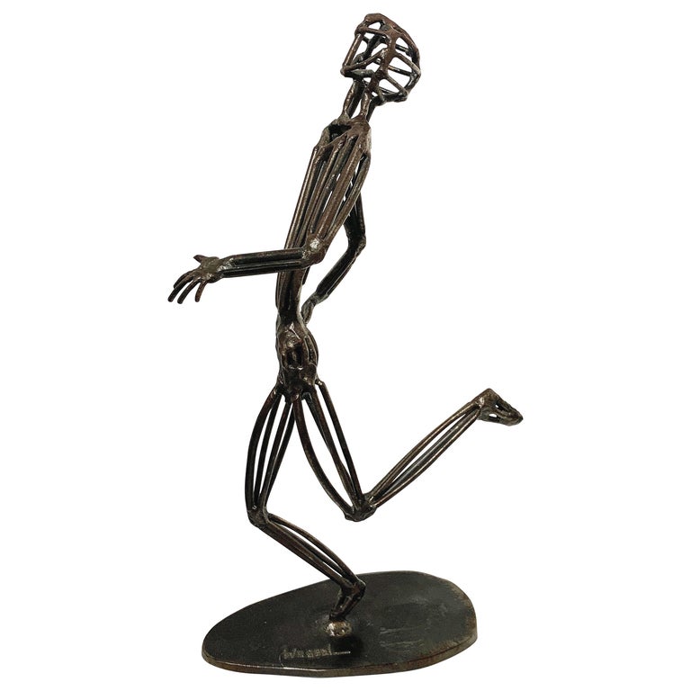 Metal Runner Sculpture by William J. Wessel at 1stDibs