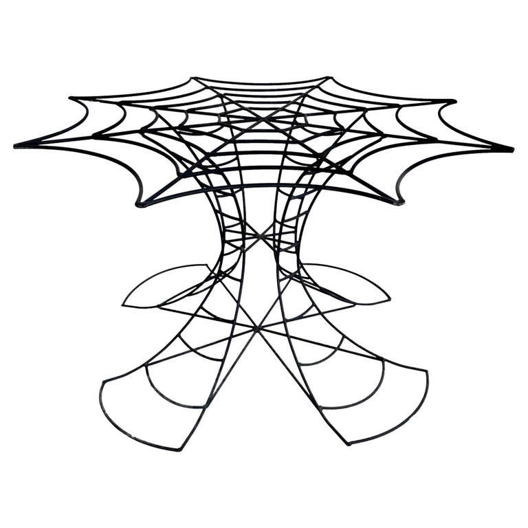 Metal Spider Web Table, 1980s USA For Sale at 1stDibs