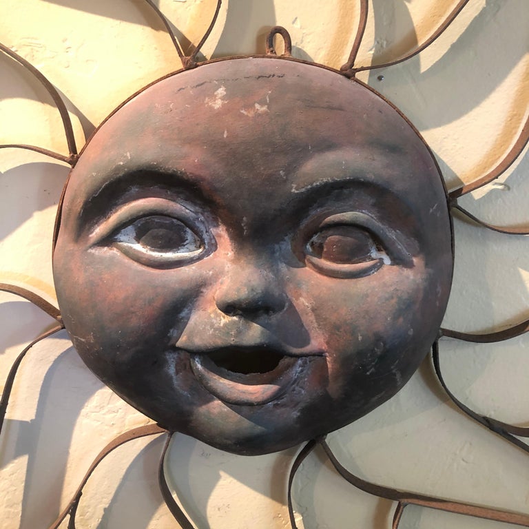 Distressed Metal Sun Sculpture / Wall Hanging For Sale at 1stDibs | sun ...