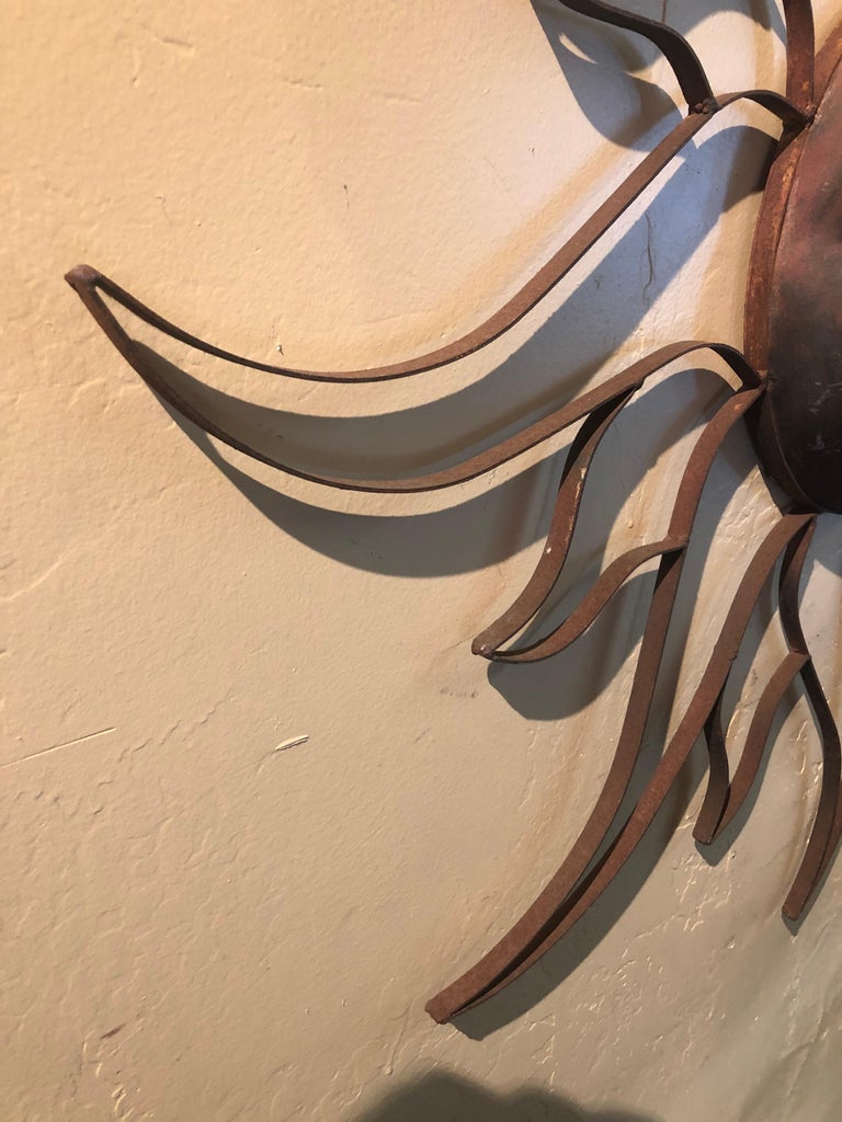 Distressed Metal Sun Sculpture / Wall Hanging For Sale at 1stDibs | sun ...