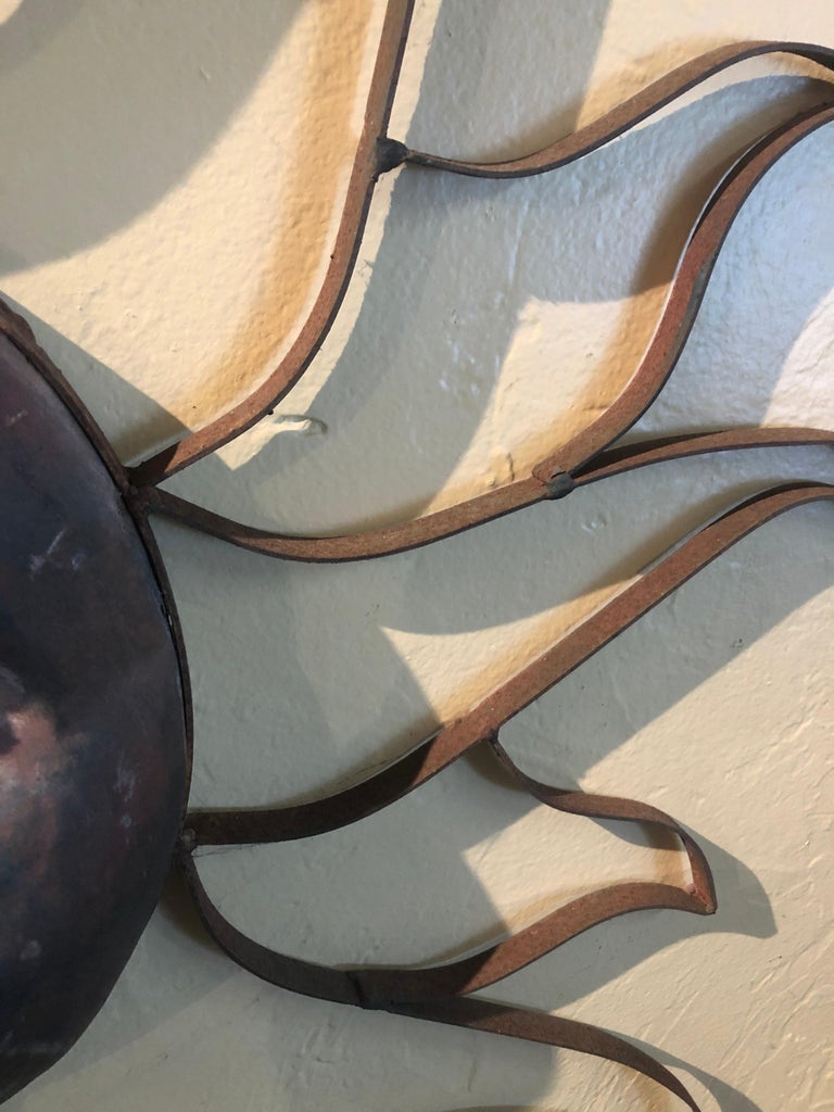 Distressed Metal Sun Sculpture / Wall Hanging For Sale at 1stDibs | sun ...