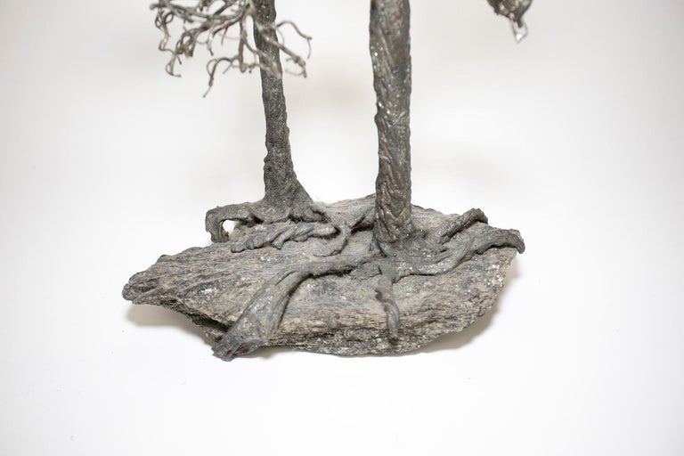 Metal Twisted Tree on a Geode Base For Sale at 1stDibs