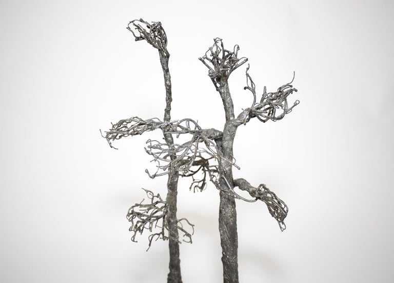 Metal Twisted Tree on a Geode Base For Sale at 1stDibs