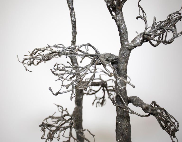 Metal Twisted Tree on a Geode Base For Sale at 1stDibs
