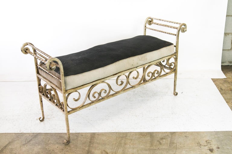 Metal Two-Arm Bench For Sale at 1stDibs | metal bench arms