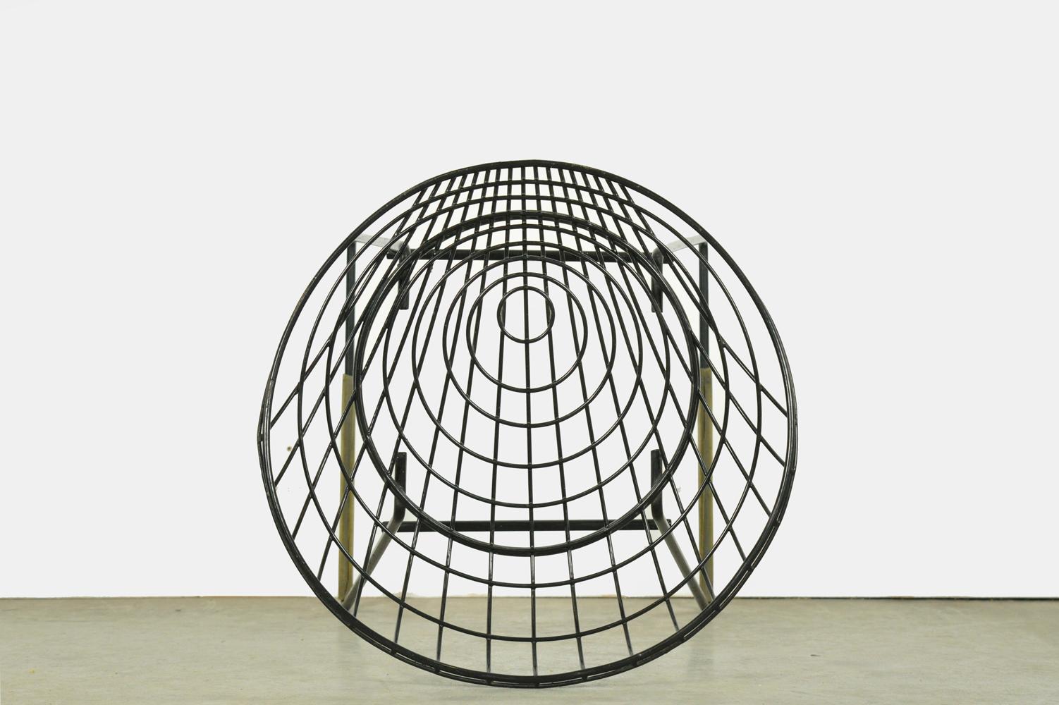 Metal wire stool KM05 by Cees Braakman and Adriaan Dekker for Pastoe, 1950s For Sale at 1stDibs