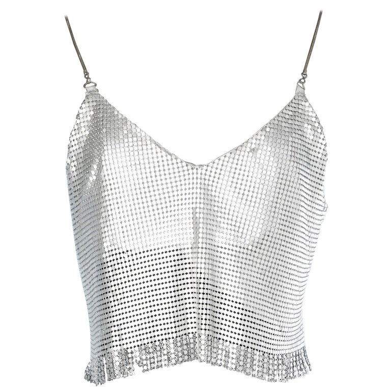 Metallic Chainmail tank top at 1stDibs