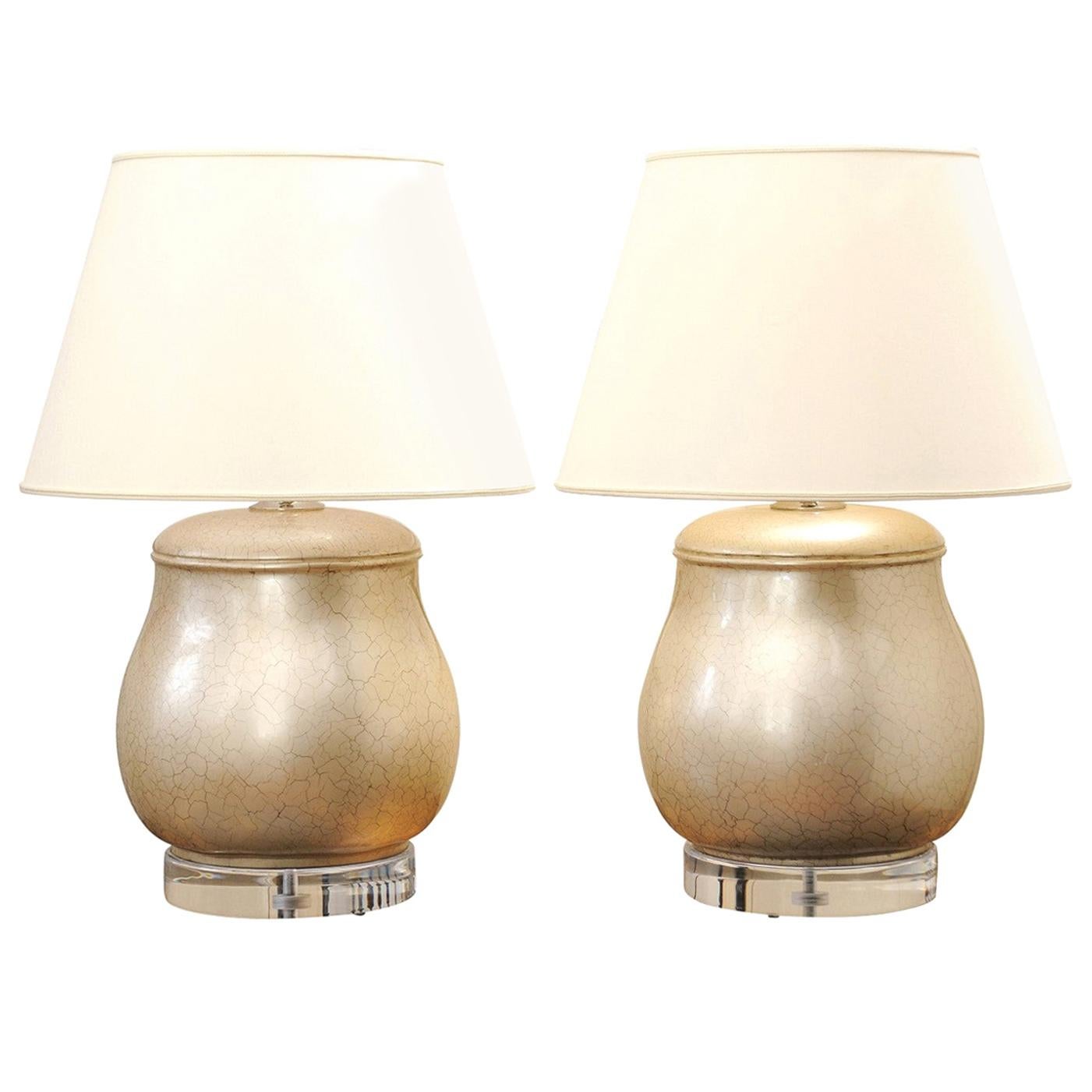 Pair of Grey Marble Column Table Lamps For Sale at 1stDibs