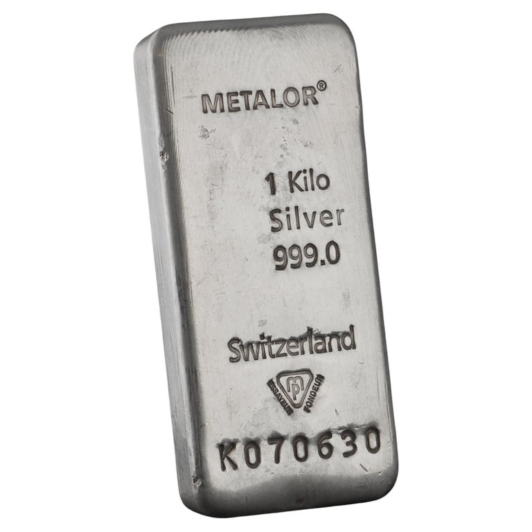 Metalor 1KG Silver Bar For Sale at 1stDibs