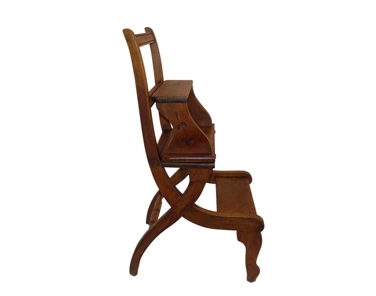 Metamorphic Eastlake Oak Chair Library Steps, American, circa 1870 at ...