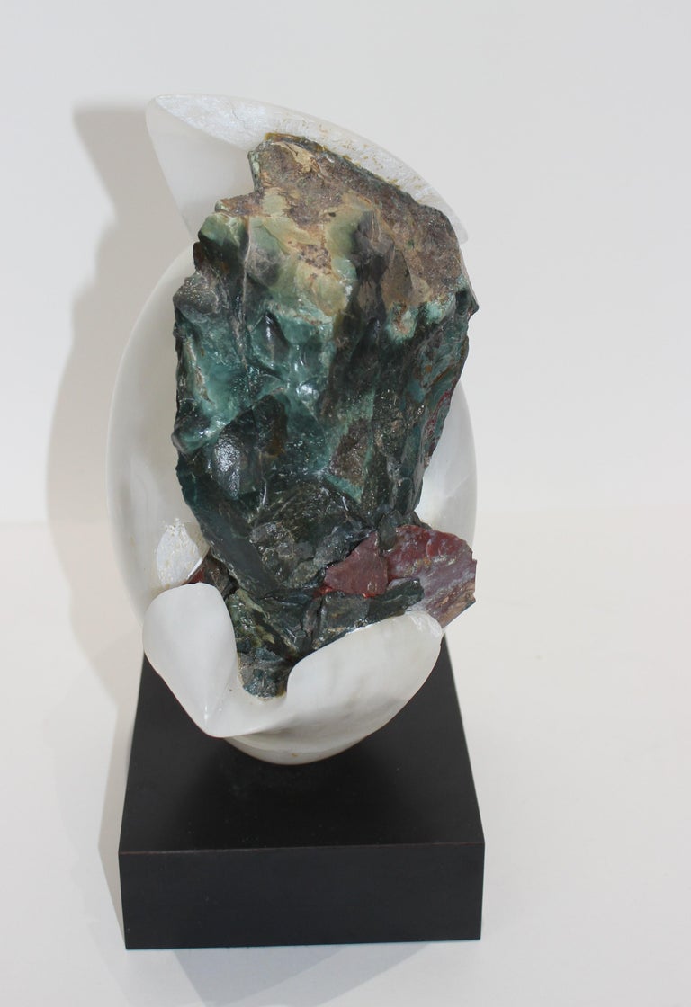 Metamorphosis Shell Sculpture, Alabaster and Stone For Sale at 1stDibs