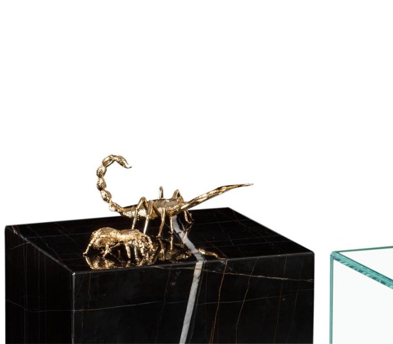 Metamorphosis Side Table in Black Marble by Boca do Lobo For Sale at ...