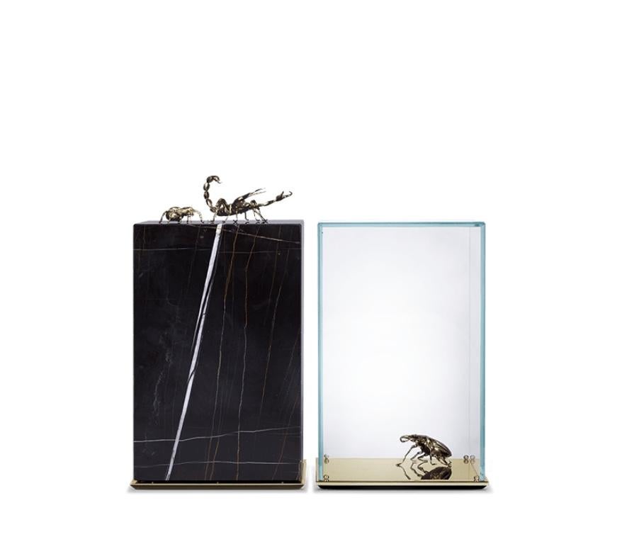 Metamorphosis Side Table in Black Marble by Boca do Lobo For Sale at ...
