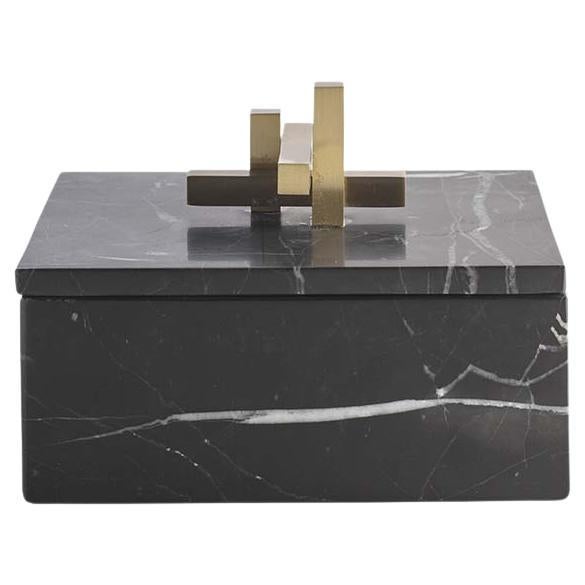 Metropolis Box Round Merlot Marble by Greg Natale For Sale at 1stDibs