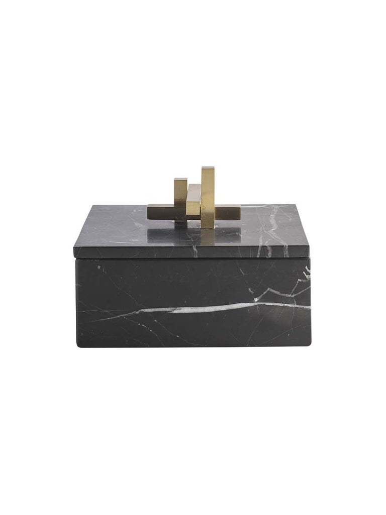 Metropolis Box Rectangle Nero Marble by Greg Natale For Sale at 1stDibs