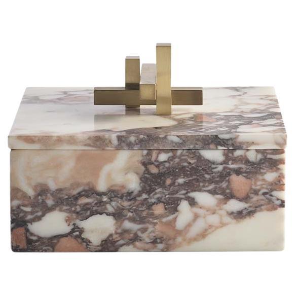 Metropolis Box Round Merlot Marble by Greg Natale For Sale at 1stDibs