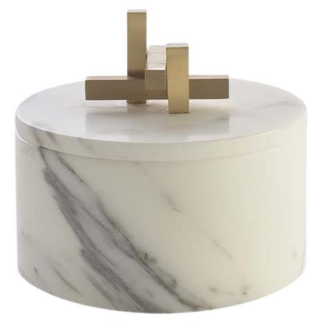 Metropolis Box Round Merlot Marble by Greg Natale For Sale at 1stDibs