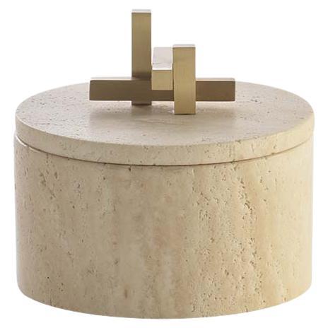 Metropolis Box Round Merlot Marble by Greg Natale For Sale at 1stDibs