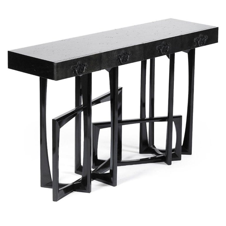 Metropolis Console Table in Mahogany Wood by Boca do Lobo For Sale at ...