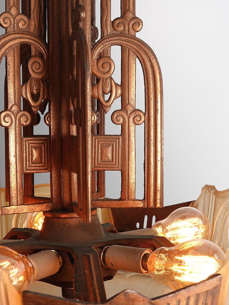 Metropolis Style Art Deco Chandelier For Sale at 1stDibs