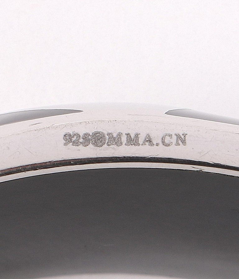 METROPOLITAN MUSEUM OF ART Deco Black Enamel Sterling Silver Bangle ...