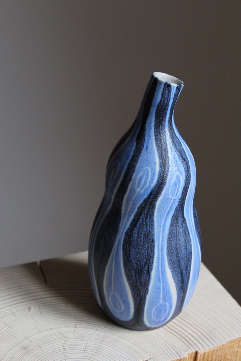 Mette Doller, Vase, Hand Painted Stoneware, Andersson and Johansson ...