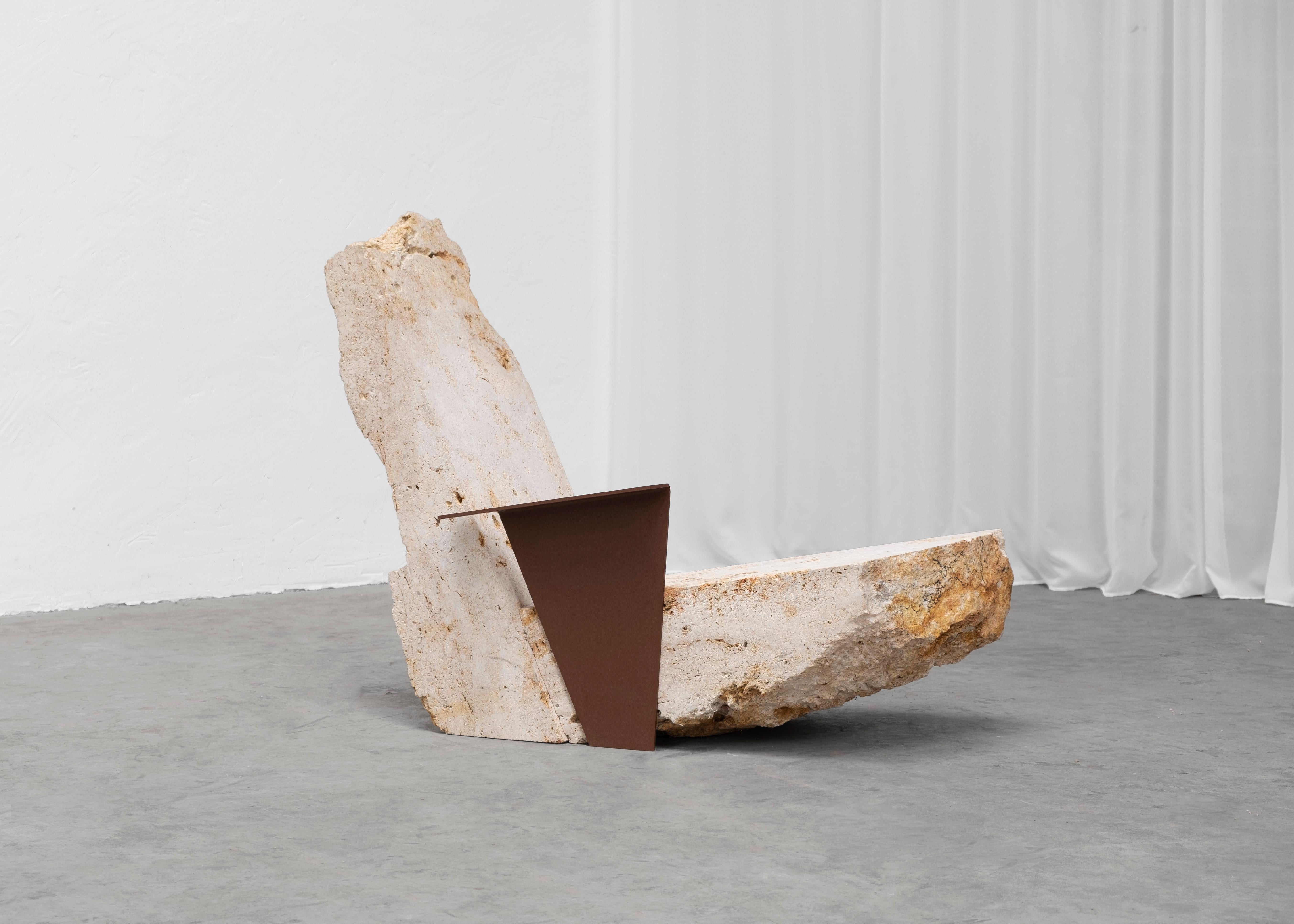 Meulière Stone Lounge Chair by Frédéric Saulou For Sale at 1stDibs