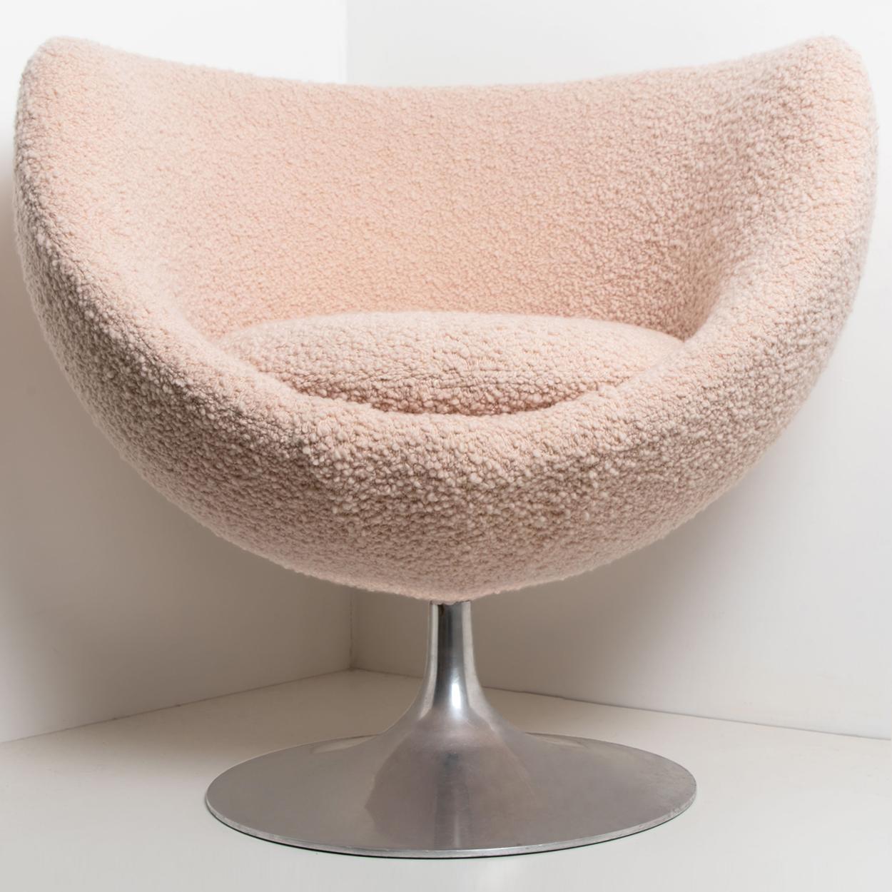 Meurop Crocus Ball Chair, New Upholstered with High-End Fabric by Dedar ...