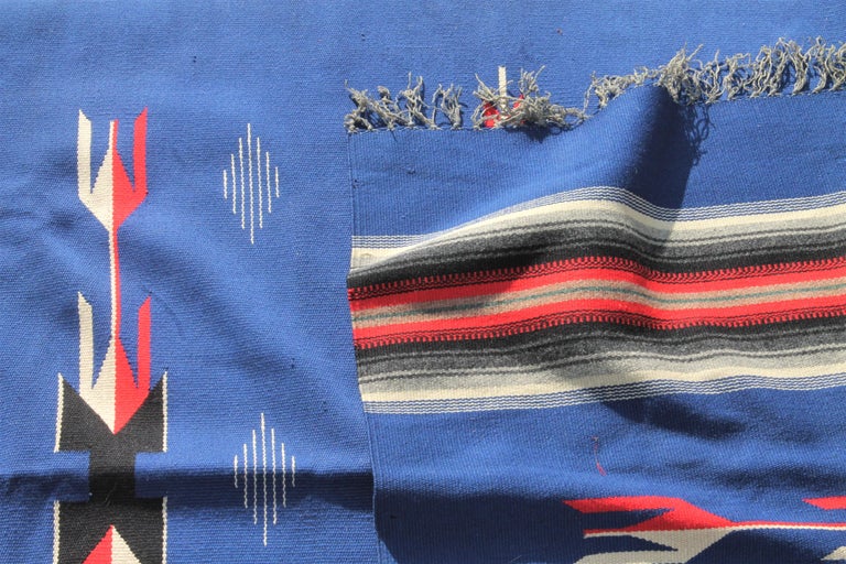Mexican / American Serape in Unusual Colors For Sale at 1stDibs