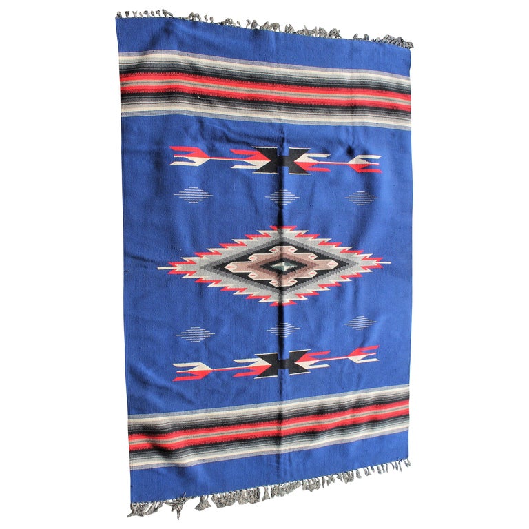 Mexican / American Serape in Unusual Colors For Sale at 1stDibs